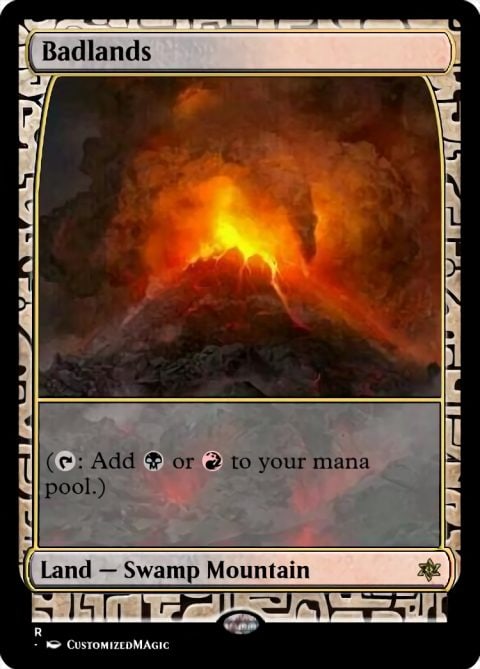 Borderless Stained Glass Basic Lands | Magic The Gathering Proxy Cards