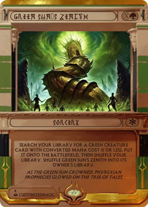 Green Sun's Zenith | Magic The Gathering Proxy Cards