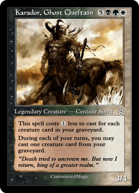 Karador, Ghost Chieftain | Magic The Gathering Proxy Cards
