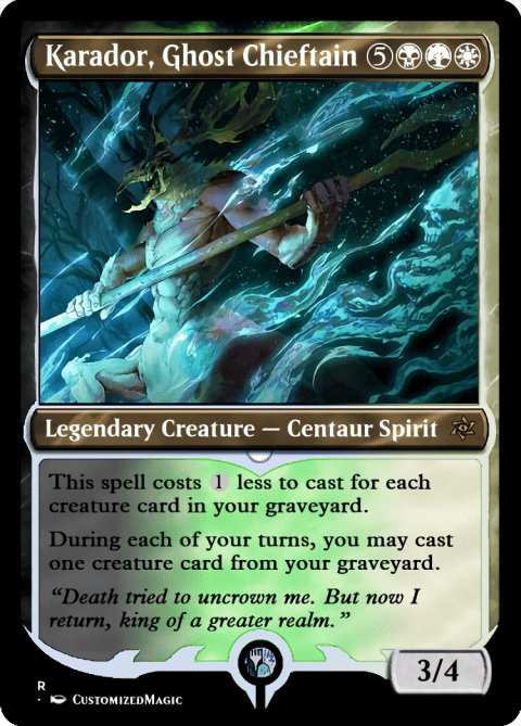 Karador, Ghost Chieftain | Magic The Gathering Proxy Cards