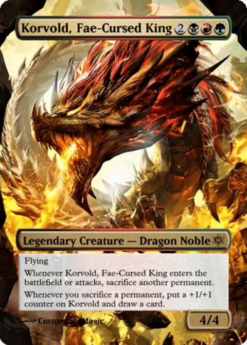 Korvold, Fae-Cursed King | Magic The Gathering Proxy Cards