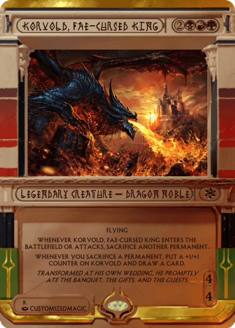 Korvold Fae Cursed King Magic The Gathering Proxy Cards