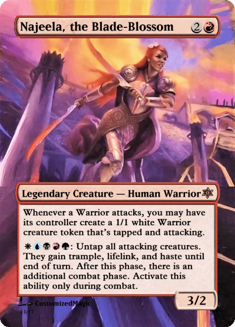 Najeela, The Blade-Blossom | Magic The Gathering Proxy Cards