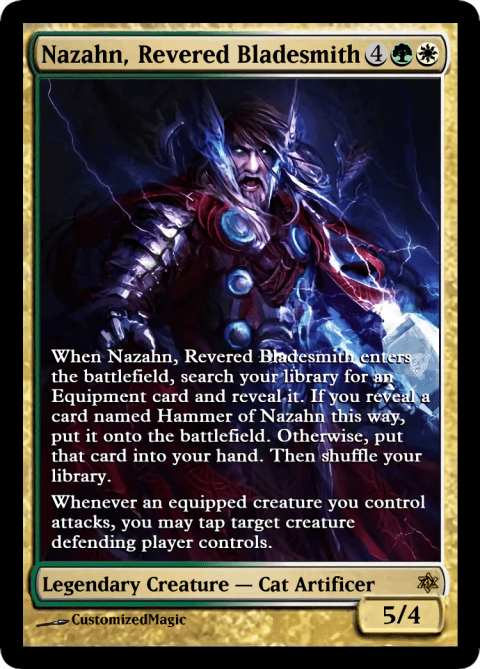 Nazahn, Revered Bladesmith | Magic The Gathering Proxy Cards