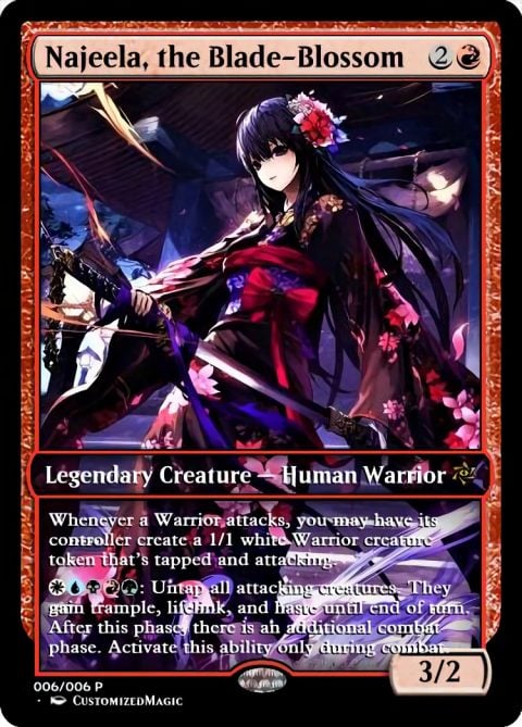Najeela, The Blade-Blossom | Magic The Gathering Proxy Cards