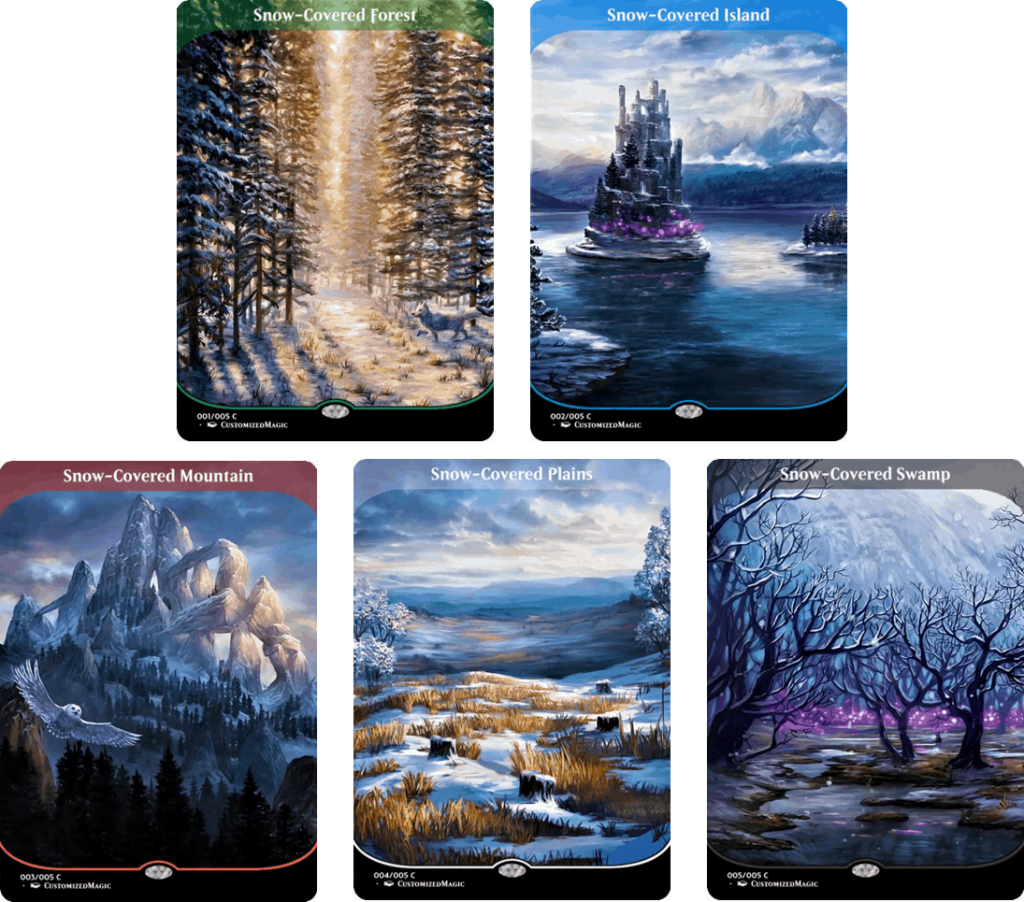 Snow-Covered Lands - Secret Lair Full-Art | Magic The Gathering Proxy Cards