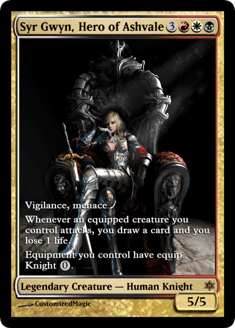 Syr Gwyn, Hero Of Ashvale | Magic The Gathering Proxy Cards