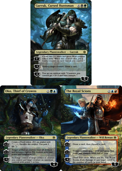 Throne Of Eldraine Planeswalkers | Magic The Gathering Proxy Cards