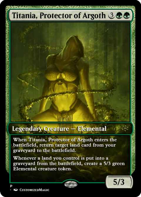 Titania, Protector Of Argoth | Magic The Gathering Proxy Cards