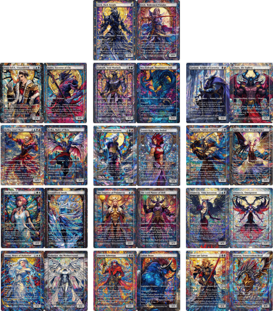 Final Fantasy Main Set - Double Sided Commanders | Magic The Gathering ...