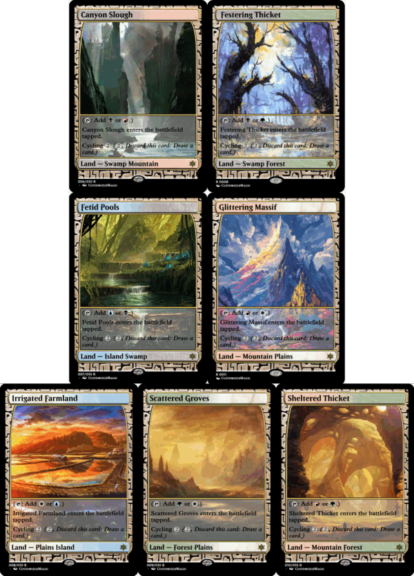 Cycling Dual Lands - Expedition Frame | Magic The Gathering Proxy Cards